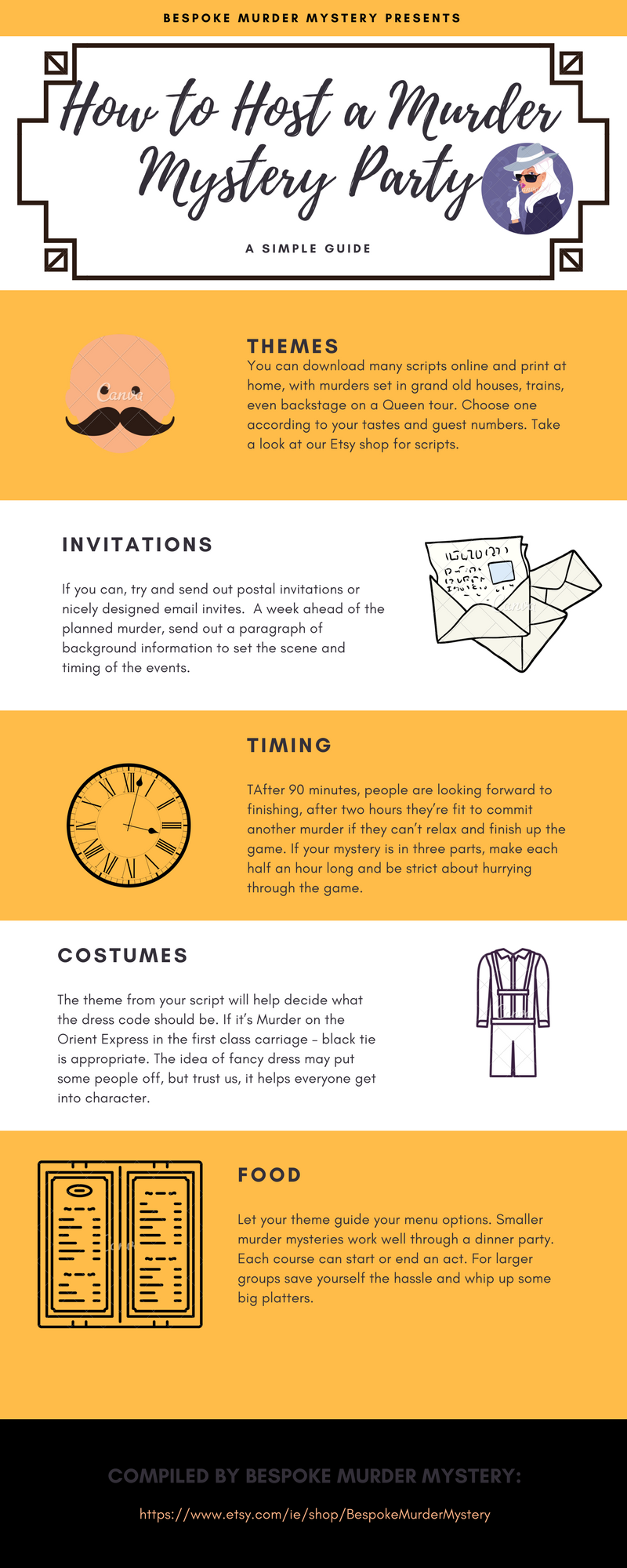 INFOGRAPHIC: How to Host A Murder Mystery Party – Sleuth Pursuits